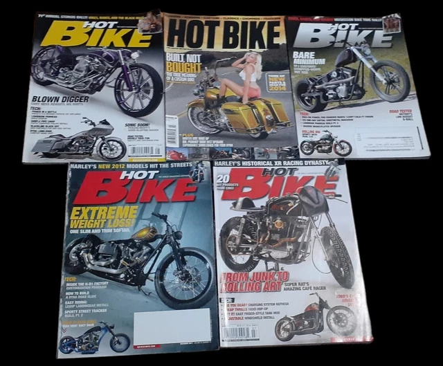 HOT BIKE, HOTTEST Custom Harleys Motorcycle Magazines Lot of 5 £11.77 ...