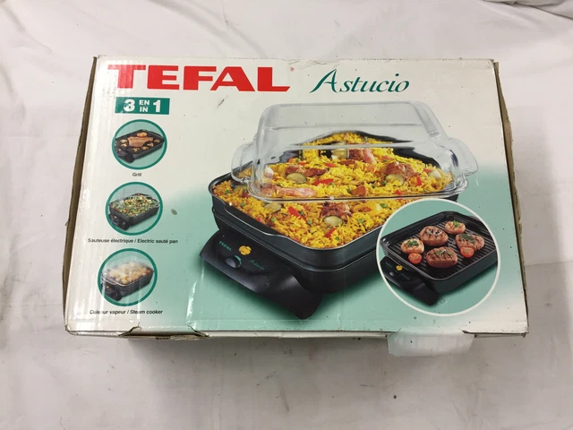 TEFAL ASTUCIO 3 en 1 Grill Sauteuse Electrique Cuiseur Vapeur cuisine ...