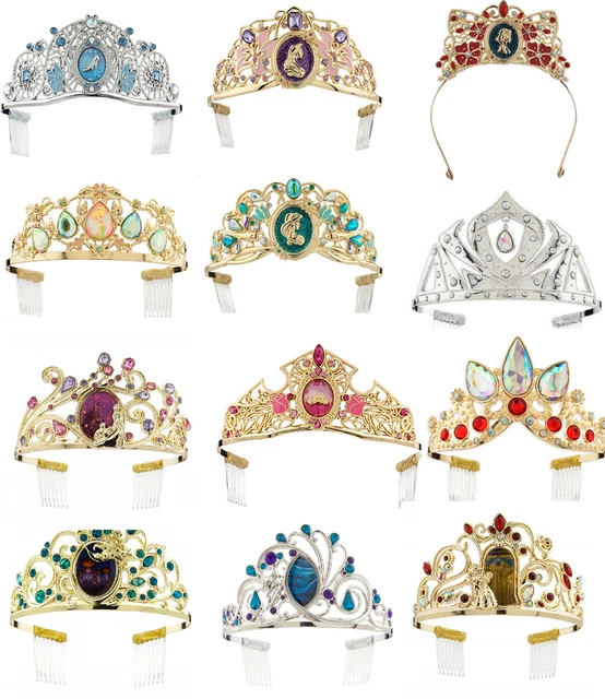 DISNEY STORE PRINCESS Tiara Costume Cinderella Jasmine Rapunzel Aurora ...