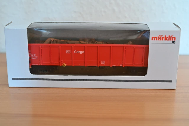MÄRKLIN H0 47190 Offener Güterwagen Eanos-x 055 DB Cargo | mit Ladung ...