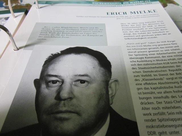 DEUTSCHE GESCHICHTE 1945-1989 Erich Mielke DDr Politiker 1907-2000 EUR ...