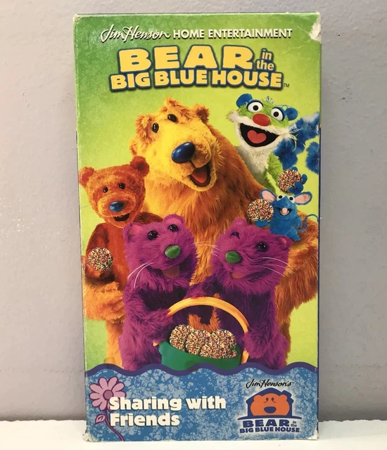 BEAR IN THE Big Blue House Kids VHS Sharing With Friends 2001 Toddler ...