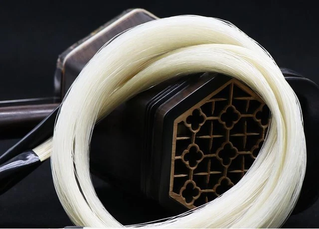 32'' LENGTH VIOLIN Viola Cello Erhu Bow Hairs Natural White Horse ...