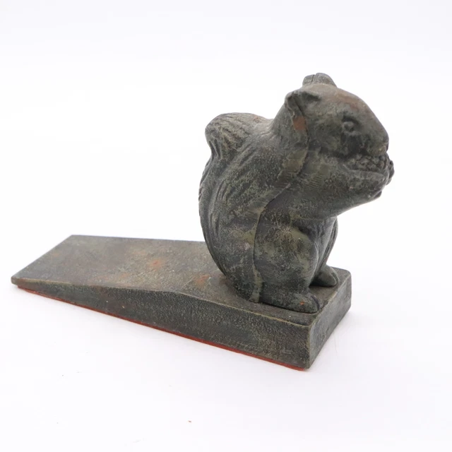 VINTAGE CAST IRON Squirrel Door Stop with wedge (rubber on bottom) £16. ...