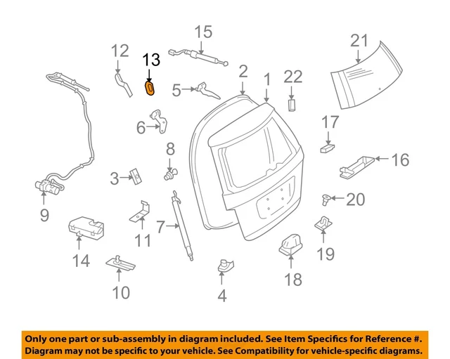 MERCEDES MERCEDES-BENZ OEM GL450 Liftgate Tailgate Hatch-Lever Seal ...