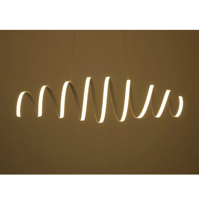 MODERN LED CURVED Pendant Lamp Kitchen Island Chandelier Ceiling Light ...