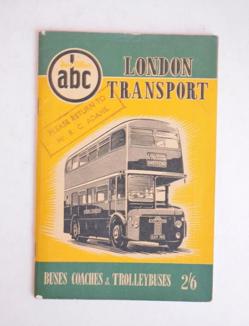ABC IAN ALLAN London Transport Buses Coaches & Trolleybuses 1955 No ...