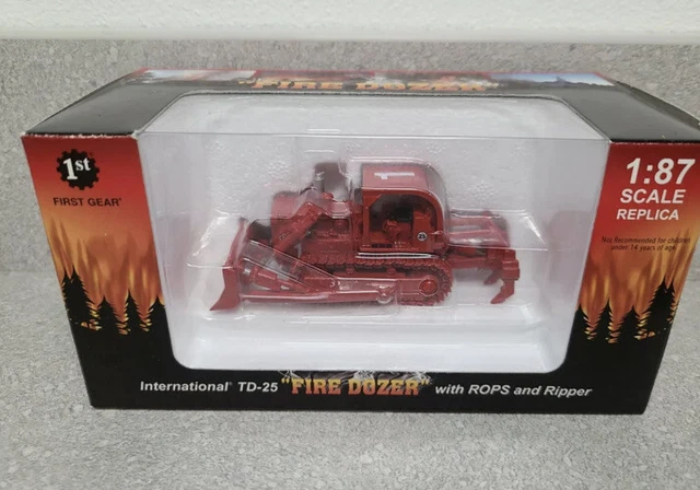 INTERNATIONAL IH TD-25 Dozer - Fire Dozer - First Gear 1:87 Scale #80 ...