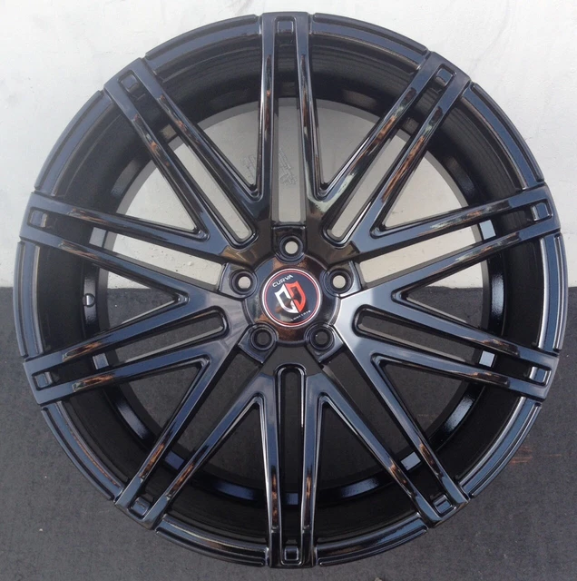 22'' INCH CURVA C48 Wheels Tires Black Porsche Panamera Staggered Rims ...