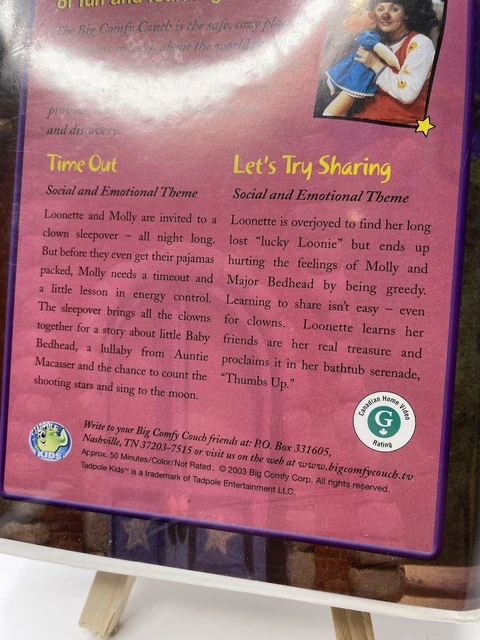 VINTAGE BIG COMFY Couch: Time Out & Let's Try Sharing [VHS] [VHS Tape ...