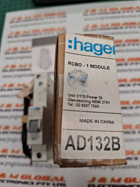 HAGER 32 AMP MCB &RCB MCB/RCD RCBO C Curve 1 Pole 10kA 30mA -AD132B $57 ...