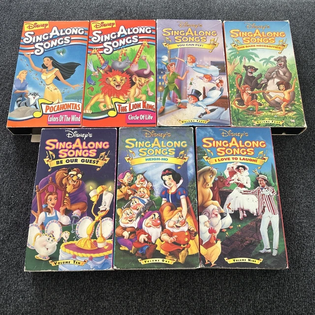 DISNEY SING ALONG Songs VHS Tape Lot of 7 Be Our Guest, Heigh Ho, you ...