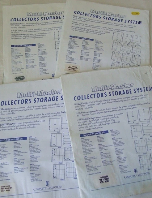 COSMIC MULTI MASTER Collecting System A4 Clear Album Pages, Choose From ...