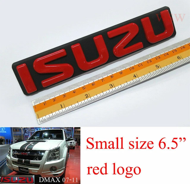 LOGO FRONT GRILL Red Isuzu Emblem For Isuzu Dmax D-Max 2007 2008 2009 ...
