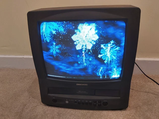 DAEWOO GB14H1N BLACK VHS CRT TV Retro Gaming Monitor Combi 14" TV - No Remote £79.99 - PicClick UK