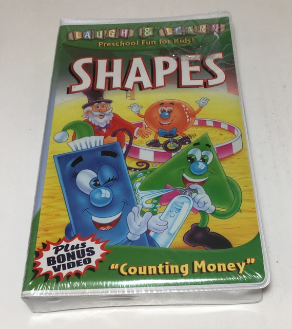 SHAPES CARTOONS LAUGH & Learn VHS preschool fun Counting Money ...