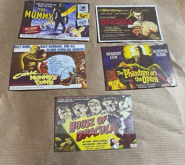 VINTAGE HORROR FILMS Fridge Magnets Peter Cushing-Christopher Lee x 5 £ ...