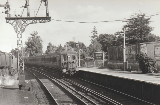3-SUB 1421 STAINES CENTRAL c1940s SOUTHERN ELECTRIC RAILWAY PHOTOGRAPH ...