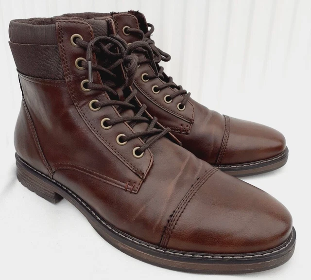 MARKS & SPENCER Men's Brown Combat, Work wear,Chore Boots.Laces.Zip ...