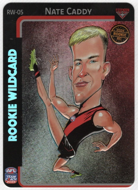 2025 AFL TEAMCOACH TEAM ROOKIE WILDCARD CARD - RW-05 Nate CADDY ...