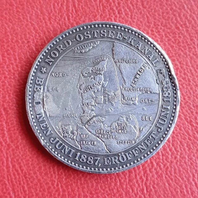 SILBERMEDAILLE PREUSSEN 1895 ss / Kaiser Wilhelm II / Eröffnung des ...