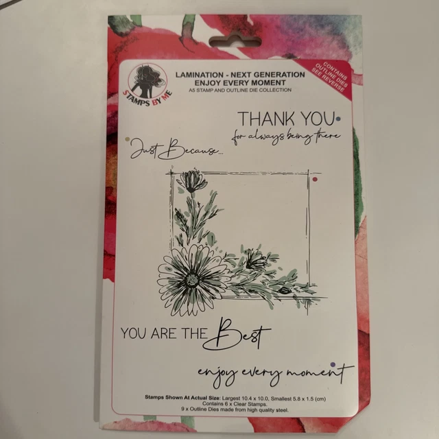 NEW STAMPS BY Me Lamination Enjoying Every Moment Stamp & Outline Die ...