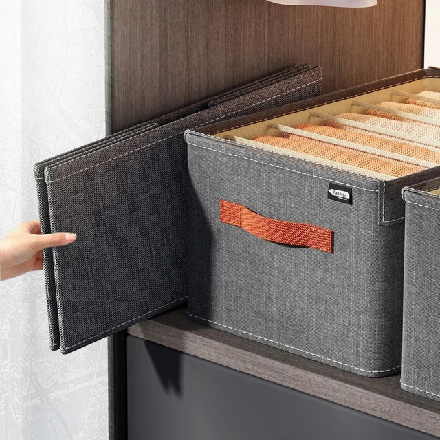 FOLDABLE DRAWERS SEPARATOR Boxes with Compartments Wardrobe Organizer ...