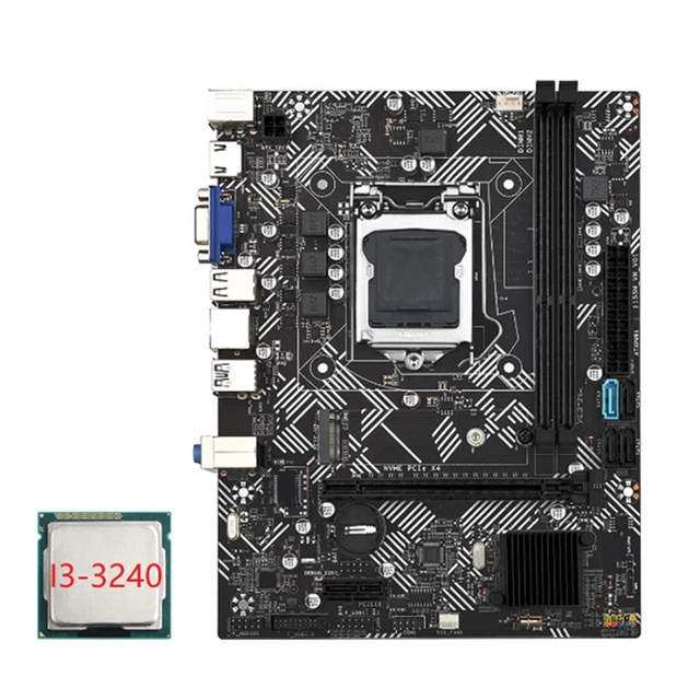 B75M- DESKTOP MOTHERBOARD +I3-3240 CPU LGA 1155 USB 3.0 SATA 3.0 ...