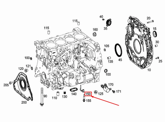MERCEDES-BENZ GLE W167 Engine Oil Spray Nozzle A6541800143 NEW GENUINE ...