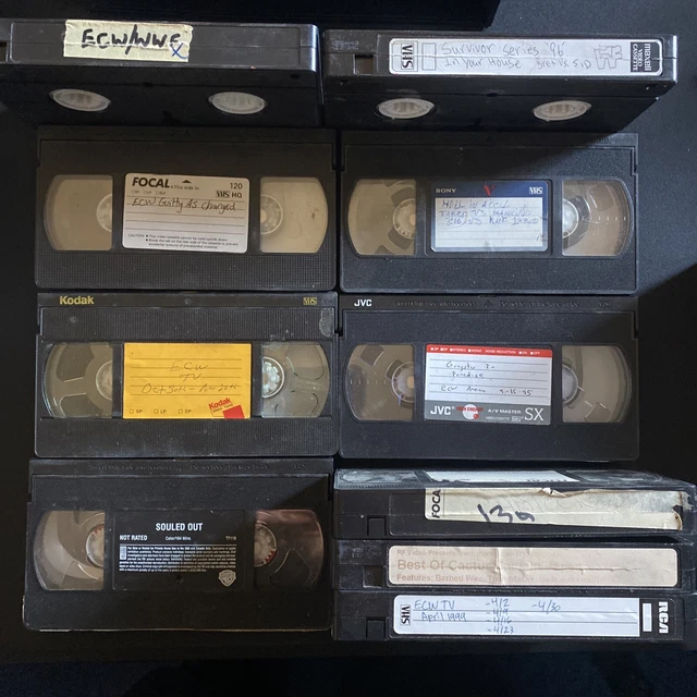 PRO WRESTLING VHS Tape Lot 10WWF WCW ECW VTG Rare TV Footage EUR 26,55 ...