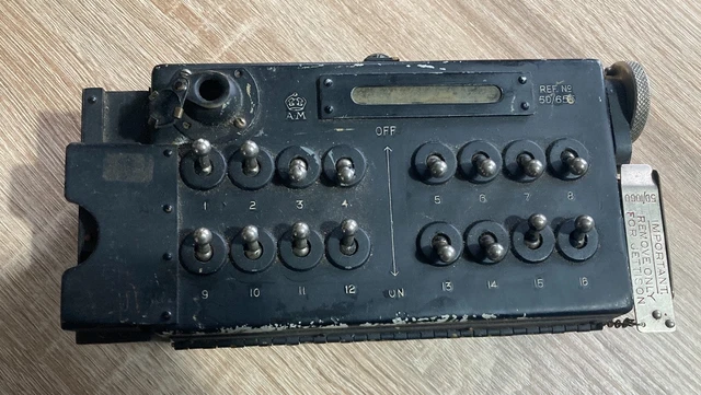 WW2 BRITISH RAF Lancaster Bomber ~ Bomb Selector 16 Way Switch Panel £ ...