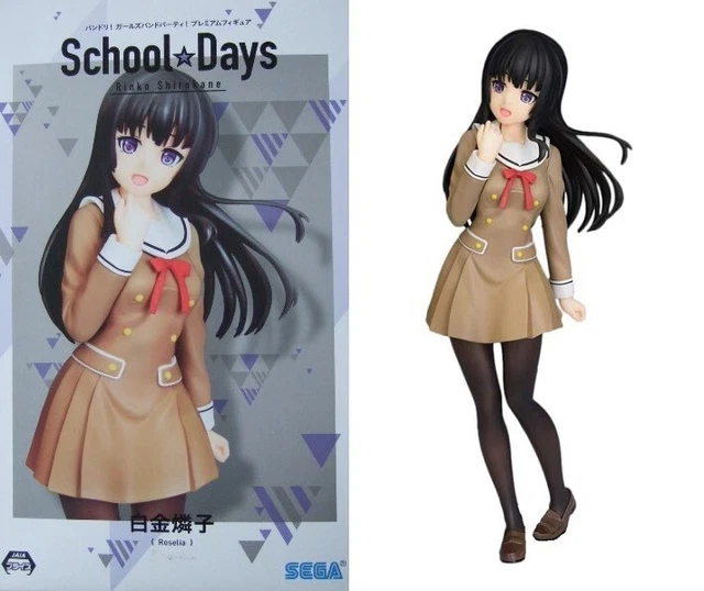 RINKO SHIROKANE PREMIUM Figure School Days BanG Dream! Bandori Roselia ...