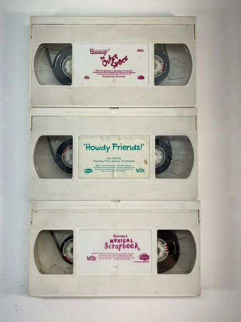 BARNEY VHS LOT (Musical Scrapbook, Howdy Friends & Barney In Outer ...