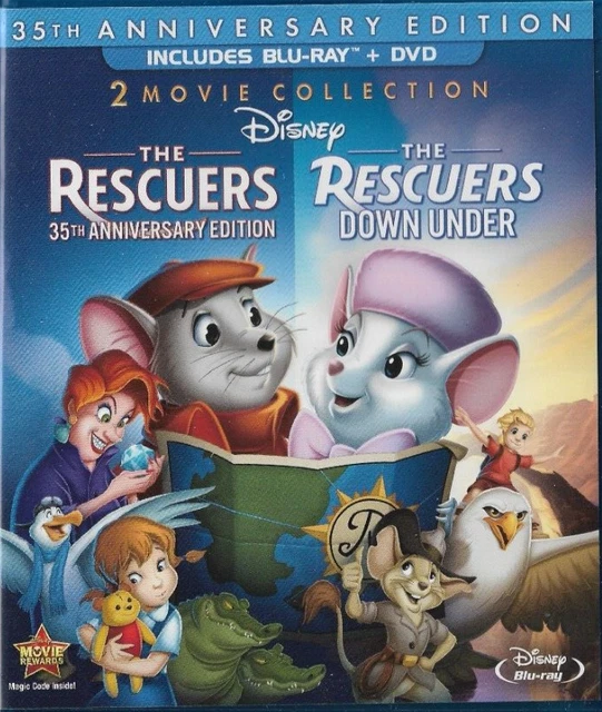 BLU-RAY/DVD THE RESCUERS/ Rescuers Down Under Disney Double Feature $9. ...