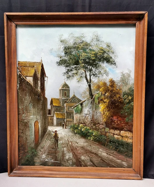 TABLEAU / HUILE sur Toile signée BAILLIE EUR 19,00 - PicClick FR