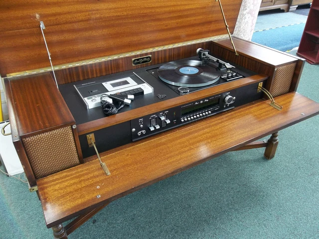 VINTAGE 1970S RADIOGRAM Record Player Tape Player by Period High ...