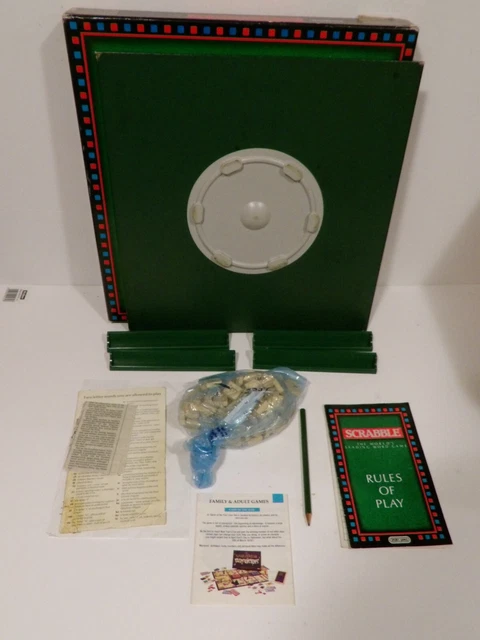 VINTAGE SCRABBLE DELUXE Complete Scoring Racks Build-in Turntable £20. ...