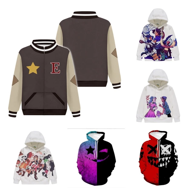 KIDS LUZ NOCEDA Cosplay The Owl House Hoodie Baseball Printed Zip Up ...