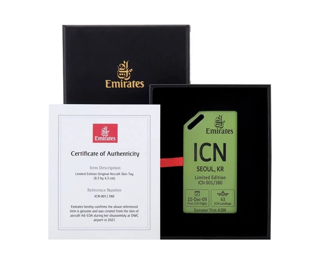 RARE EMIRATES AIRCRAFT Skin Tag Collection Emirates A380 ICN $120.00 ...