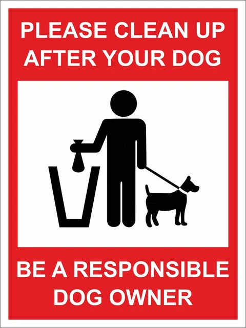 CARTELLO CACCA CANE FOULING - SI PREGA DI PULIRE DOPO IL CANE 200x150 o ...