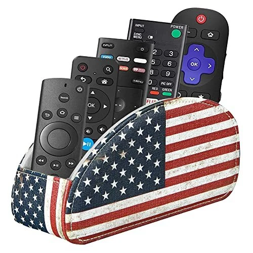 TV REMOTE CONTROL Holder for Table with 5 Compartments, PU American ...