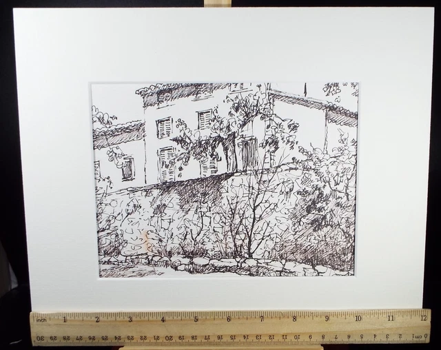 ORIGINAL PEN & Ink drawing, 'French Village House', Muriel Archer (1911 ...