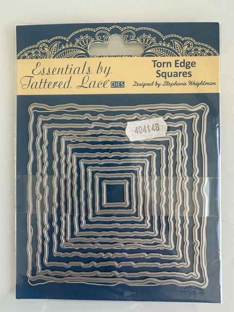 ESSENTIALS BY TATTERED Lace Dies - Torn Edge Squares £10.00 - PicClick UK