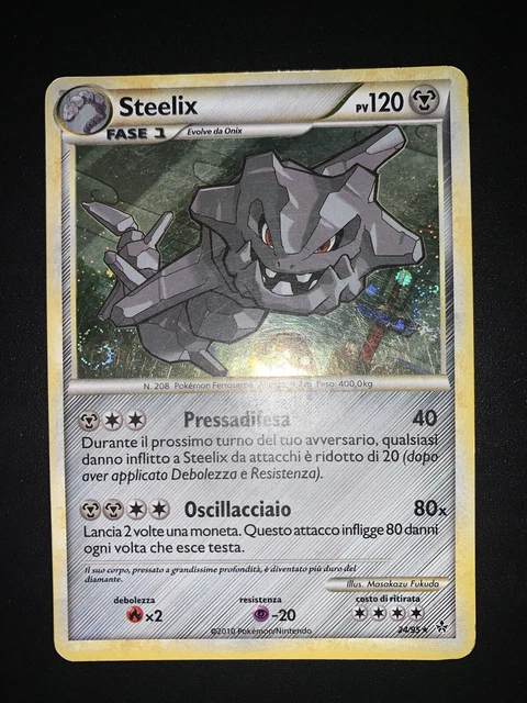 CARTA POKÉMON STEELIX Holo Forze Scatenate Ita Italiano 24/95 EUR 2,90 ...
