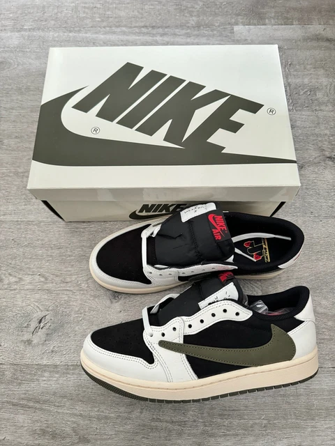 TRAVIS SCOTT X Air Jordan 1 basso OG SP | oliva | UK 5,5 (W) | pronto ...