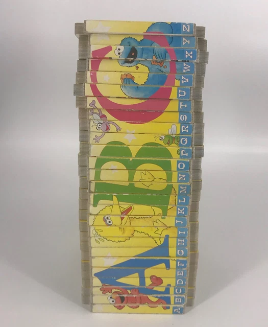SESAME STREET ALPHABET ABC Board Books Interlocking Complete Set 26 ...