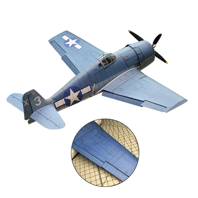 DIY 1:32 GRUMMAN F6F-3 Hellcat Fighter Paper Model Aviation Model Kit ...