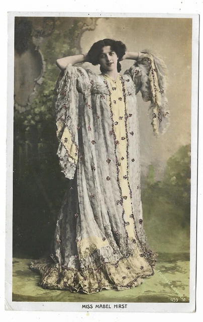 MISS MABEL HIRST Film And Stage Actress Fancy Dress Glitter Vintage Postcard $7.49 - PicClick CA