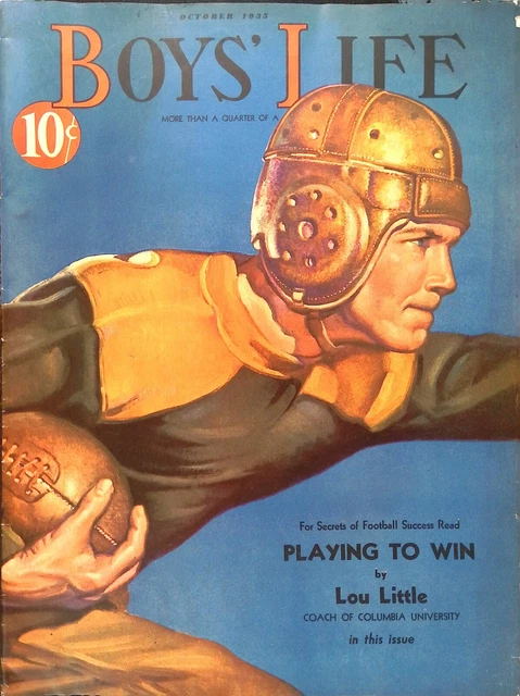 BOYS LIFE MAGAZINE OCT 1935 Football Cover Scout Articles Adventure ...