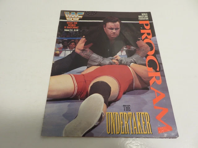 WWF PROGRAM VOLUME 219 The Undertaker Wrestling Sports Wwe Wcw Ecw £12. ...